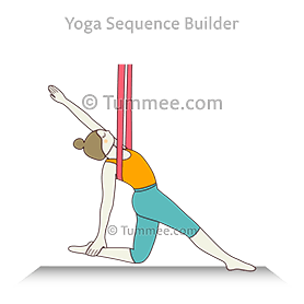Half Camel Pose One Leg Extended Shoulders Aerial (Ardha Ustrasana ...