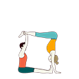 One Legged Handstand Pose Downward Facing Dog Pose Partner Yoga(Eka ...