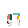 Half Handstand Pose Staff Pose Partner Yoga (Ardha Adho Mukha Vrksasana ...