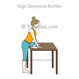 Half Pigeon Pose Leg Hands Table (Ardha Kapotasana Pada Hasta Table ...