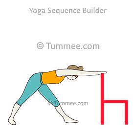 Half Pyramid Pose Arms Extended Behind Ropes (Ardha Parsvottanasana ...