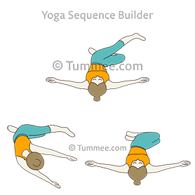 Half Reclining Bound Angle Pose Leg Extention Revolved Abdomen Pose ...