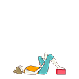 Half Reverse Pigeon Pose Variation Foot Block Yoga (Ardha Viparita ...