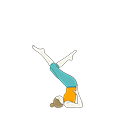 Half Shoulderstand Pose Scissors Flow (Ardha Sarvangasana Scissors ...