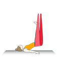 Half Reclined Thunderbolt Pose Hips Aerial (Half Supta Vajrasana Kati ...