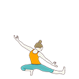 Half Squat Pose Hands To Face Yoga (Skandasana Hands To Face) | Yoga ...