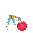 Revolved Wide Legged Forward Bend Pose A Hand Ball Yoga (Parivrtta ...