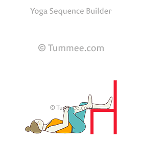 Half Wind Release Pose Legs Chair Yoga (Ardha Pawanmuktasana Pada Chair ...