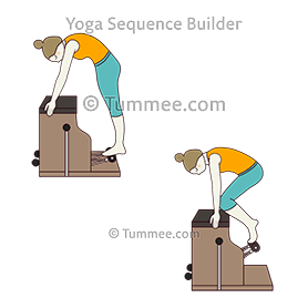 Hamstring Knees Stretch Exercise Pilates Chair Yoga | Yoga Sequences ...