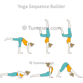 Handstand Pose Flow (Adho Mukha Vrksasana Vinyasa) Variations - 31 ...