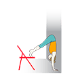 Headstand Pose Shoulders Chairs Wall (Salamba Sirsasana Skandha Chairs ...
