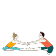 Seated Straddle Pose Forward Bend Partner (Upavistha Konasana ...
