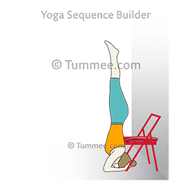 Headstand Pose Back Chair Yoga(Sirsasana Prshtha Chair)| Yoga Sequences ...