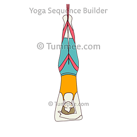 Headstand Pose Bound Hands Aerial (Sirsasana Baddha Hasta Aerial ...
