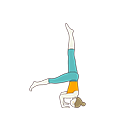Supported Headstand Pose L Shape Legs (Salamba Sirsasana Pada L Shape ...