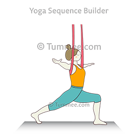 High Lunge Pose Airplane Arms Armpits Aerial (Ashta Chandrasana Hasta ...