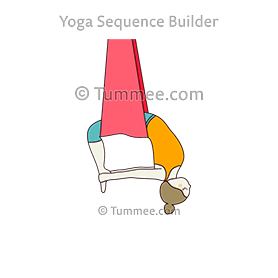 Yoga aérien des hanches avec pose d'arc inversé (Viparita Dhanurasana ...