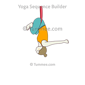 Inverted Butterfly Pose Hands Clasped Behind Back Aerial Variation ...