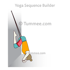 Inverted Child Pose Hips Rope Bound Elbows Floor (Viparita Balasana ...