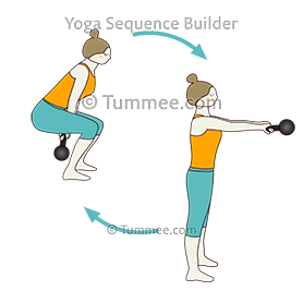 Kettlebell Swing Exercise Levelup-Poses | Tummee.com