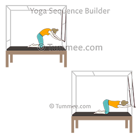 Kneeling Cat Rotation Exercise Trapeze Table (Kneeling Parivrtta ...