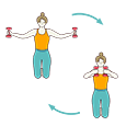Kneeling Hug The Moon Exercise Weights Relaxing-Poses | Tummee.com