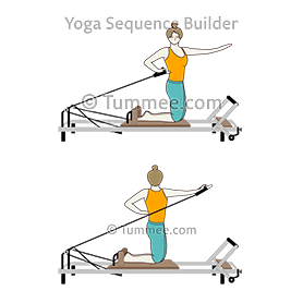Kneeling Pose Arm Extension Rotation Exercise Pilates Reformer Levelup ...