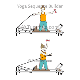 Kneeling Pose Arm Rotation Exercise Pilates Reformer Variations - 79 ...