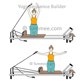 Kneeling Pose Hug The Moon Exercise Pilates Reformer Yoga| Yoga ...