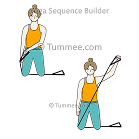 Kniende Seitenarm-Serie PNF-Übungs-Widerstandsband-Yoga | Yoga ...