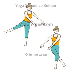 Seitlicher diagonaler Bein-Arm-Schwung – Übung Levelup-Posen | Tummee.com