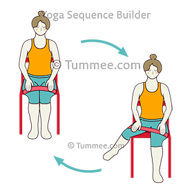 Leg Lateral Raise Resistance Band Exercise Seated Chair Variations ...