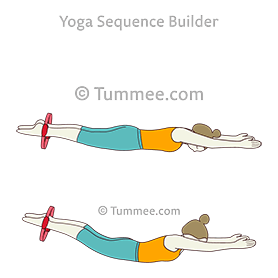 Pozycja szarańczy, ramiona, stopy wysunięte do przodu, joga Pilates ...