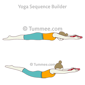 Locust Pose Arms Forward Hands Pilates Ring Flow Yoga(Salabhasana Hasta ...