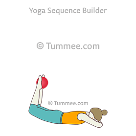 Locust Pose Bent Legs Pilates Ball (Salabhasana Nata Pada Pilates Ball ...