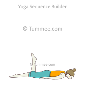 Locust Pose Torso On Floor One Leg Bent Up (Ardha Shalabhasana Udara ...