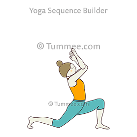 Low Lunge Pose Eagle Arms (Anjaneyasana Garuda Hasta) Variations ...