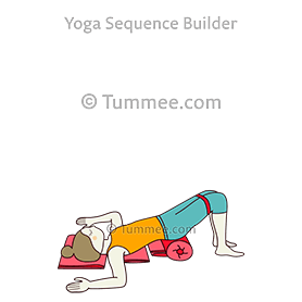 Lumbar Bridge Pose Bolster Blankets Strap (Setubandha Sarvangasana ...