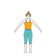 Mountain Pose Arms 45 Degrees Down Yoga (Tadasana Hasta 45 Degrees Down ...
