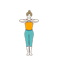 Mountain Pose Hands Extended Chest Level Palms Out (Tadasana Utthita ...