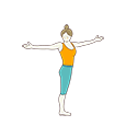 Mountain Pose Twist Arms Shoulder Level Yoga (Tadasana Twist Arms ...