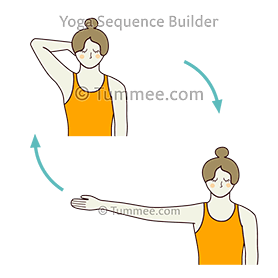 One Arm Behind Head Arm Out Close Up Flow (Eka Hasta Behind Sirsa Hasta ...