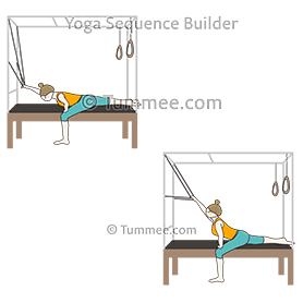 One Arm Cobra Pose One Foot Floor Trapeze Table (Eka Hasta Bhujangasana ...