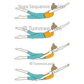 One Arm One Leg Locust Pose Flow Yoga (Eka Hasta Eka Pada Salabhasana ...