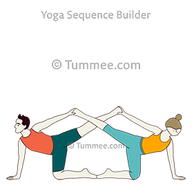 Partenaire de pose de table à une jambe (partenaire Eka Pada ...