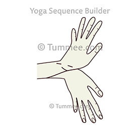 Palms Stretch Yoga (Kara Tala Shakti Vikasaka A) | Yoga Sequences ...