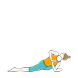 Revolved Half Pigeon Pose Variation 1 Yoga (Parivrtta Ardha Kapotasana ...
