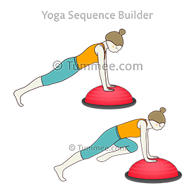 Plank Pose Hip Twist Exercise Bosu Ball Preparatory-Poses | Tummee.com