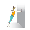 Plank Pose Wall Shoulder Taps Yoga (Phalakasana Wall Skandha Taps ...