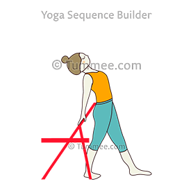 Pyramid Pose Prep With Backbend Hands Chair (Parsvottanasana Prep With ...